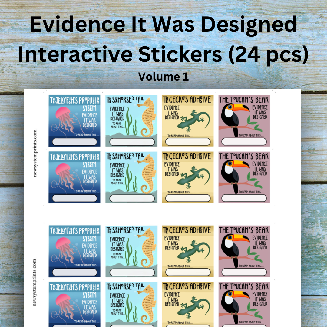 Evidence It Was Designed? 24 Interactive Stickers (Volume 1 ...